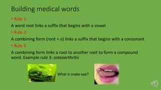 Chapter 1. presentation of medical english | PPTX