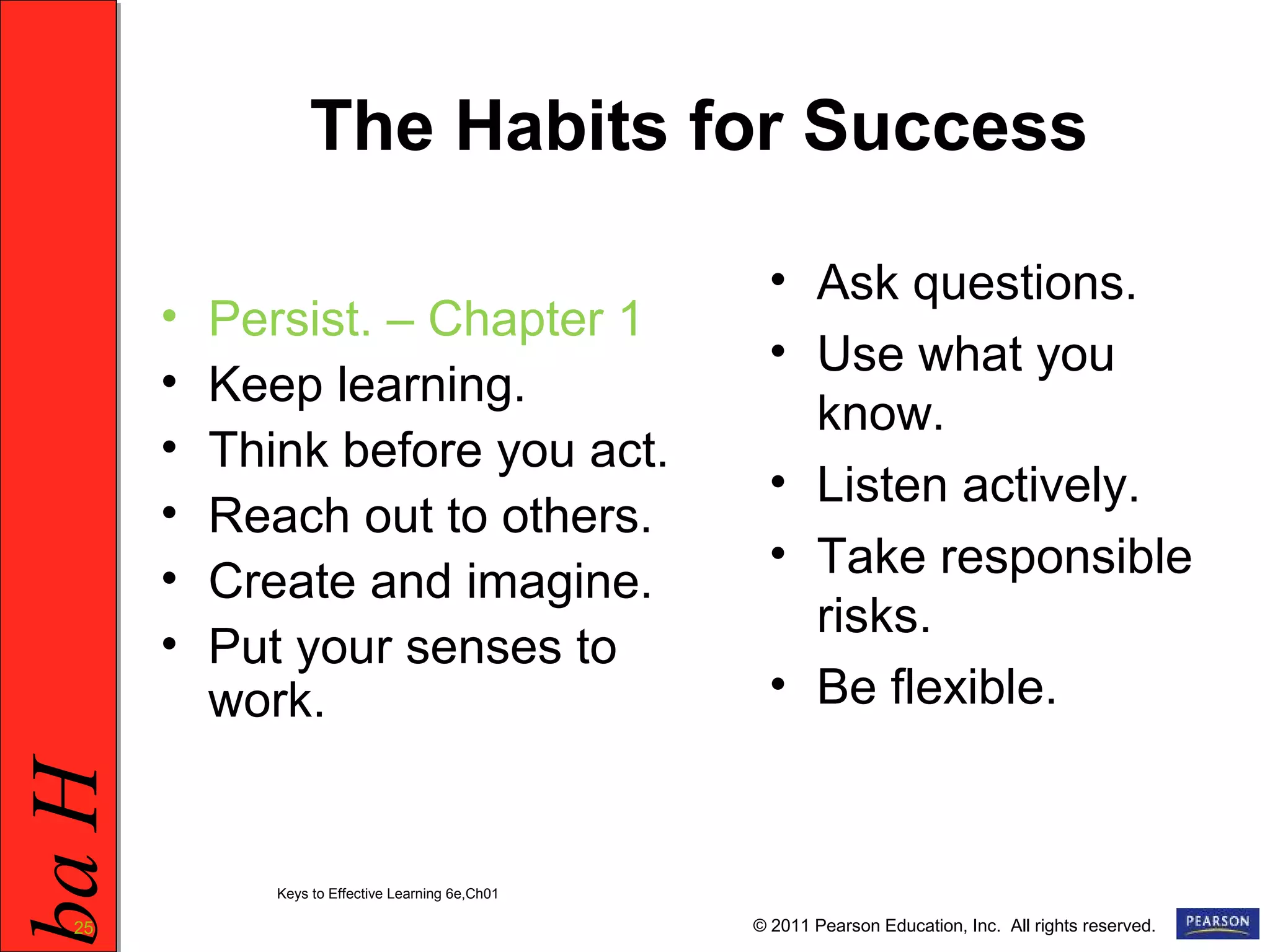 Habits for success: Reality check | PPT