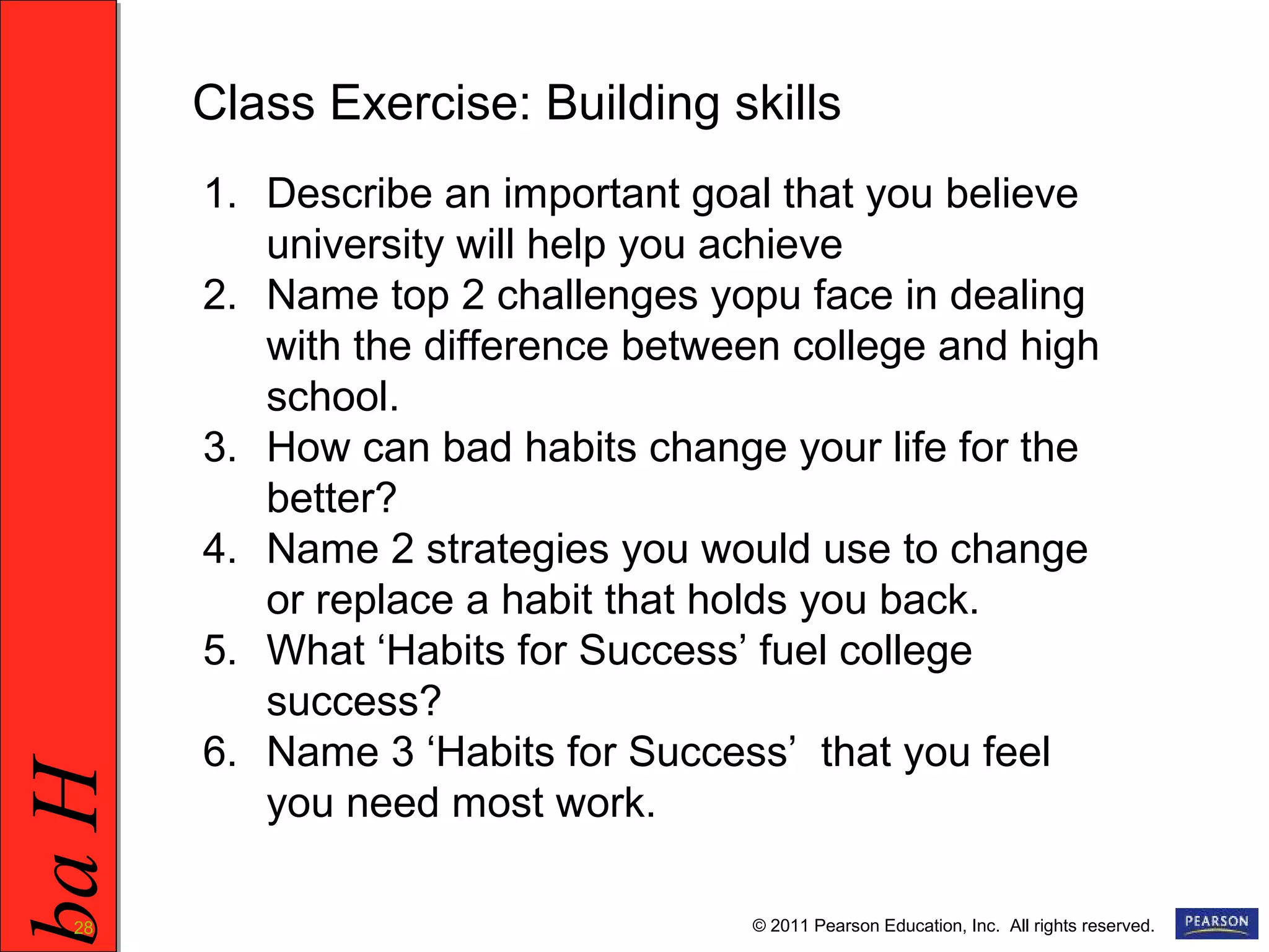Habits for success: Reality check | PPT