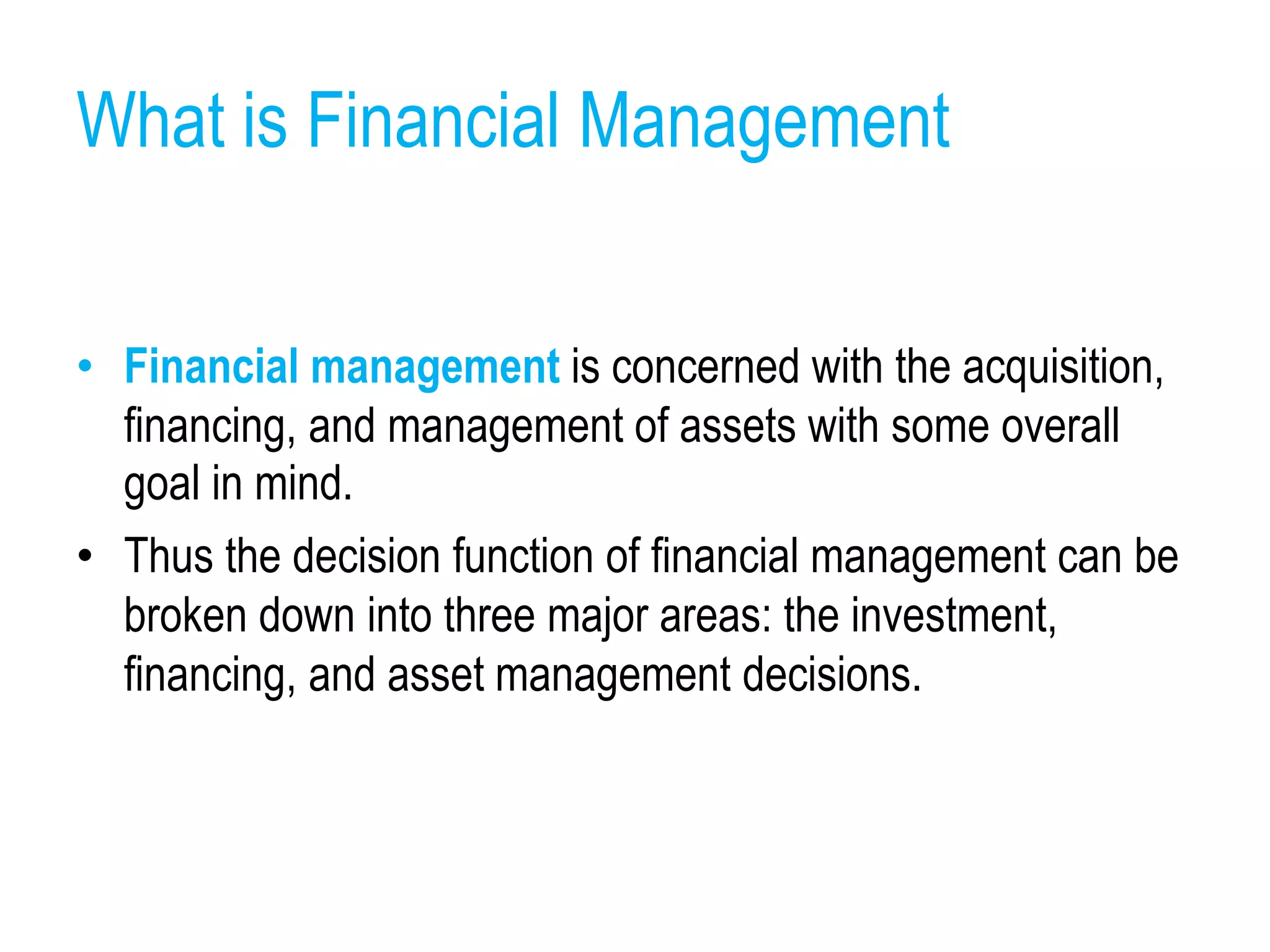 Chapter 1 Introduction to Financial Management | PPTX