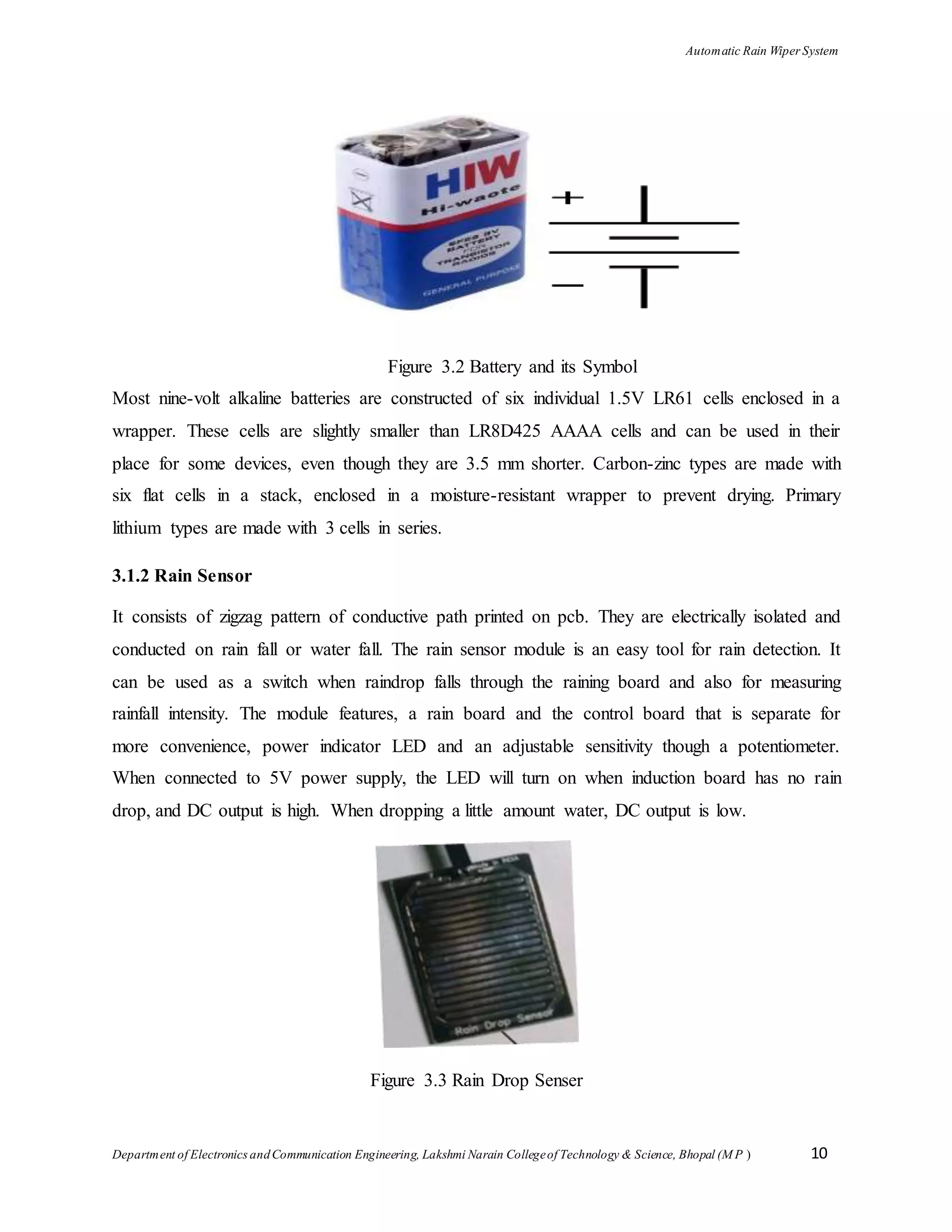 project report on automatic rain wiper | DOCX