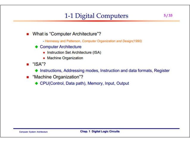 Computer Organisation Design | PPT