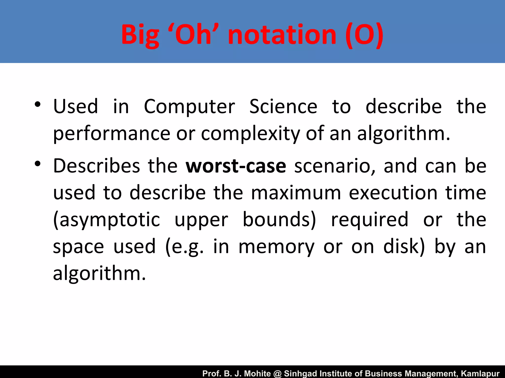 Design And Analysis Of Algorithm By Dr B J Mohite Ppt Programming Languages Computing
