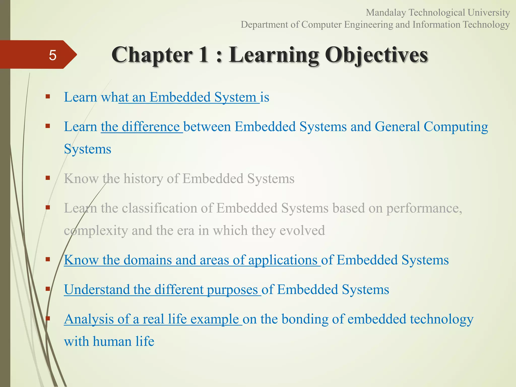 Introduction to Embedded Systems I : Chapter 1 | PPTX