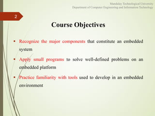 Introduction to Embedded Systems I : Chapter 1 | PPTX