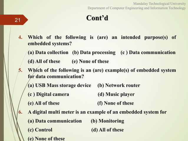 Introduction to Embedded Systems I : Chapter 1 | PPTX | Operating Systems | Computer Software ...