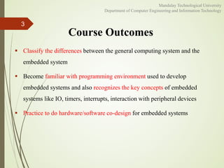 Introduction to Embedded Systems I : Chapter 1 | PPTX