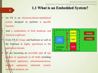 Introduction to Embedded Systems I : Chapter 1 | PPTX