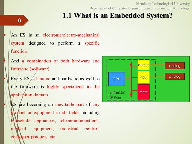 Introduction to Embedded Systems I : Chapter 1 | PPTX | Operating Systems | Computer Software ...