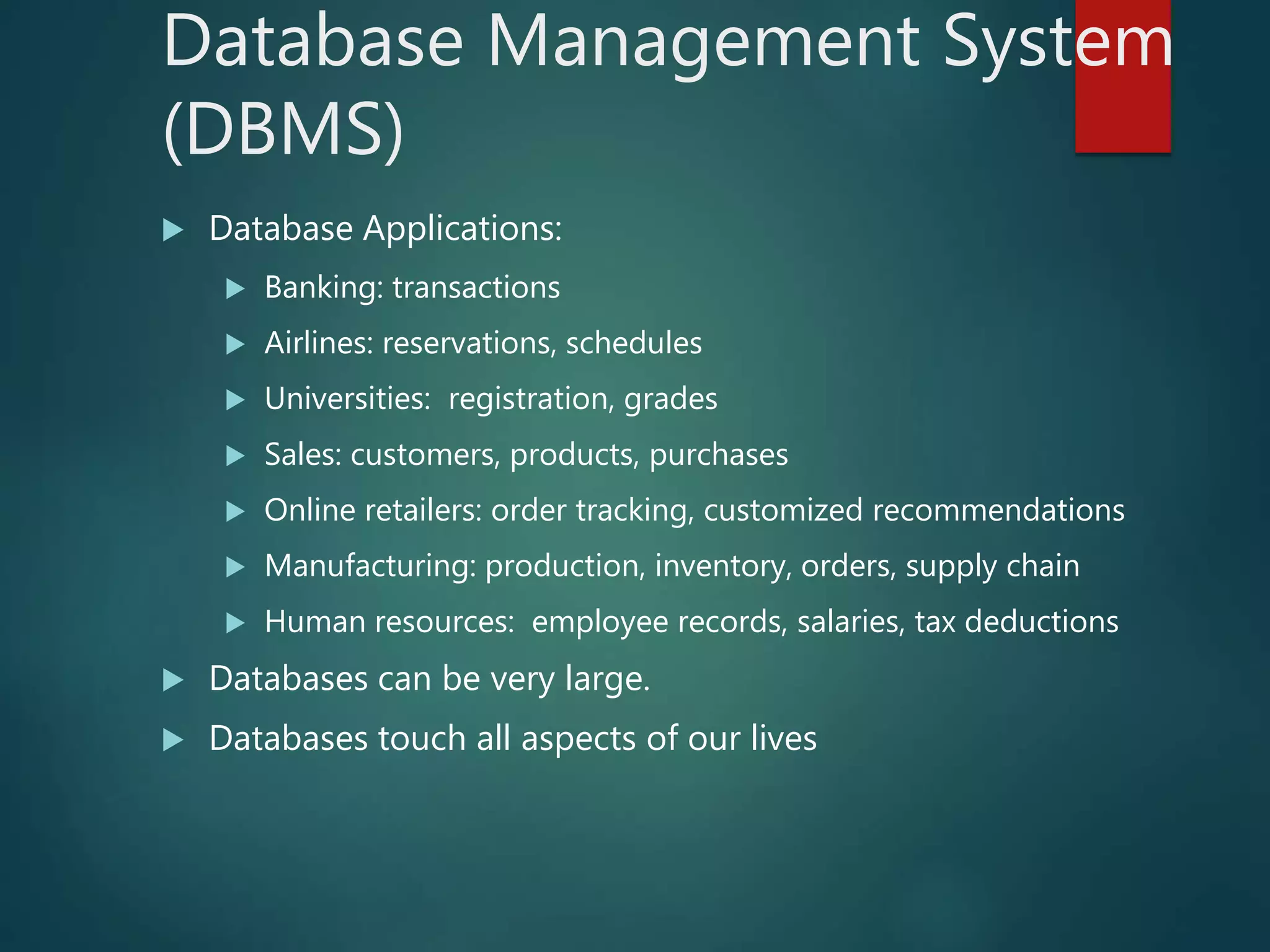 Database Management System Lecture 1 Ppt Free Download 0063