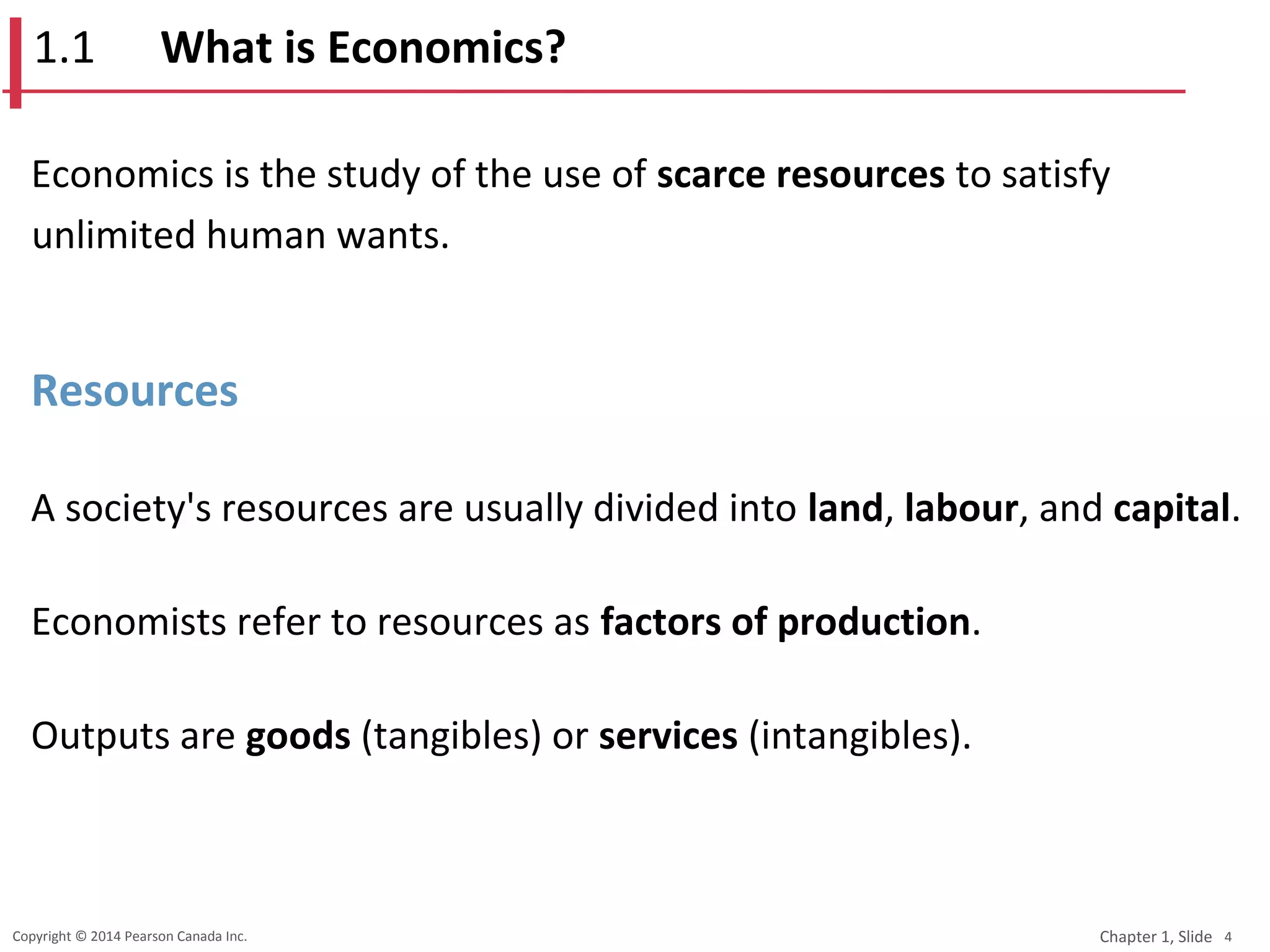 Chapter 1. Economic Issues and Concepts | PPT