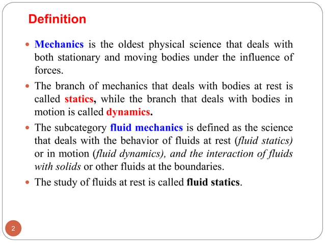 Fluid Mechanics. Chapter 1. Introduction to Fluid Mechanics | PDF | Science