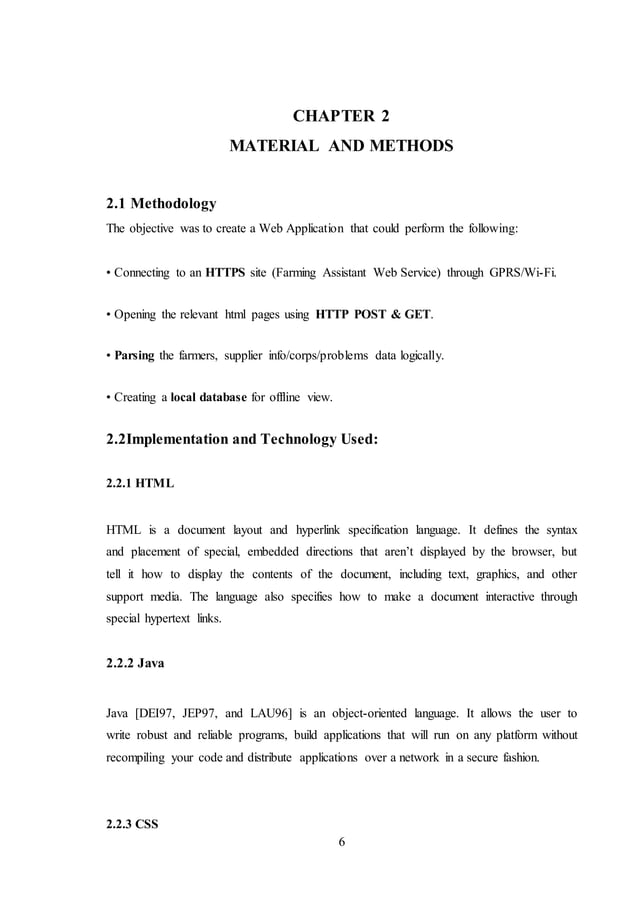 farming assistant web service | DOCX | Web Design and HTML | Internet