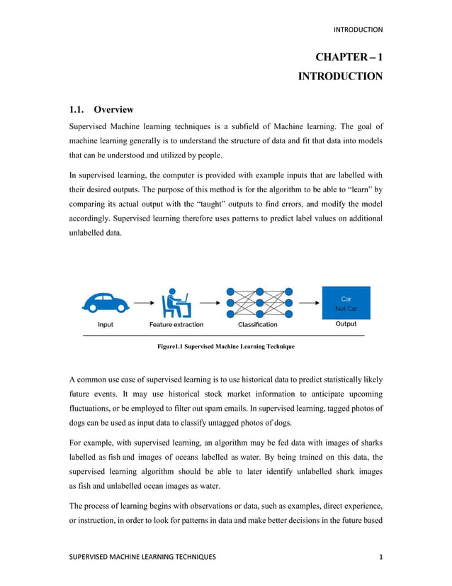 Supervised Machine Learning Techniques common algorithms and its application | PDF