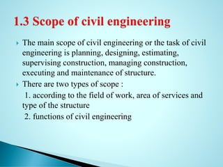 elements of civil engineering Chapter 1 | PDF