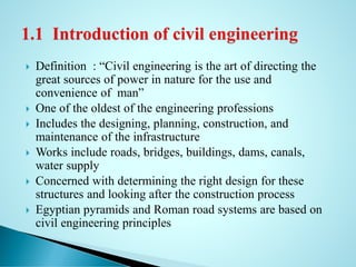 elements of civil engineering Chapter 1 | PDF