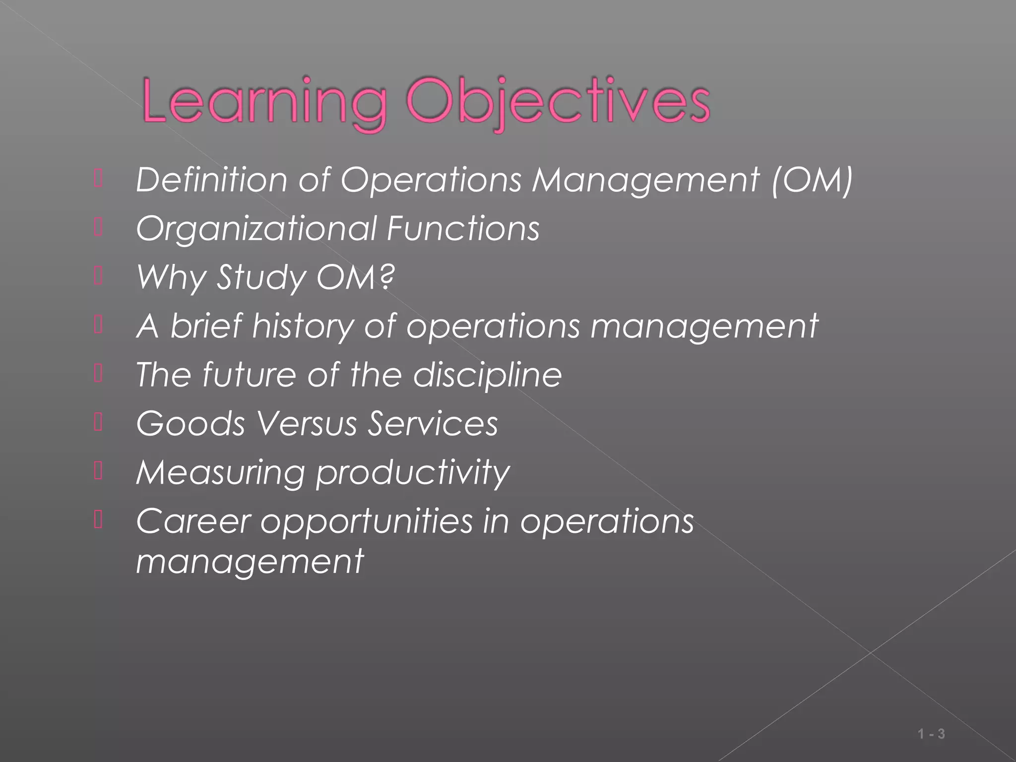 Operations & productivity | PPT