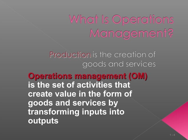 Operations & productivity | PPT