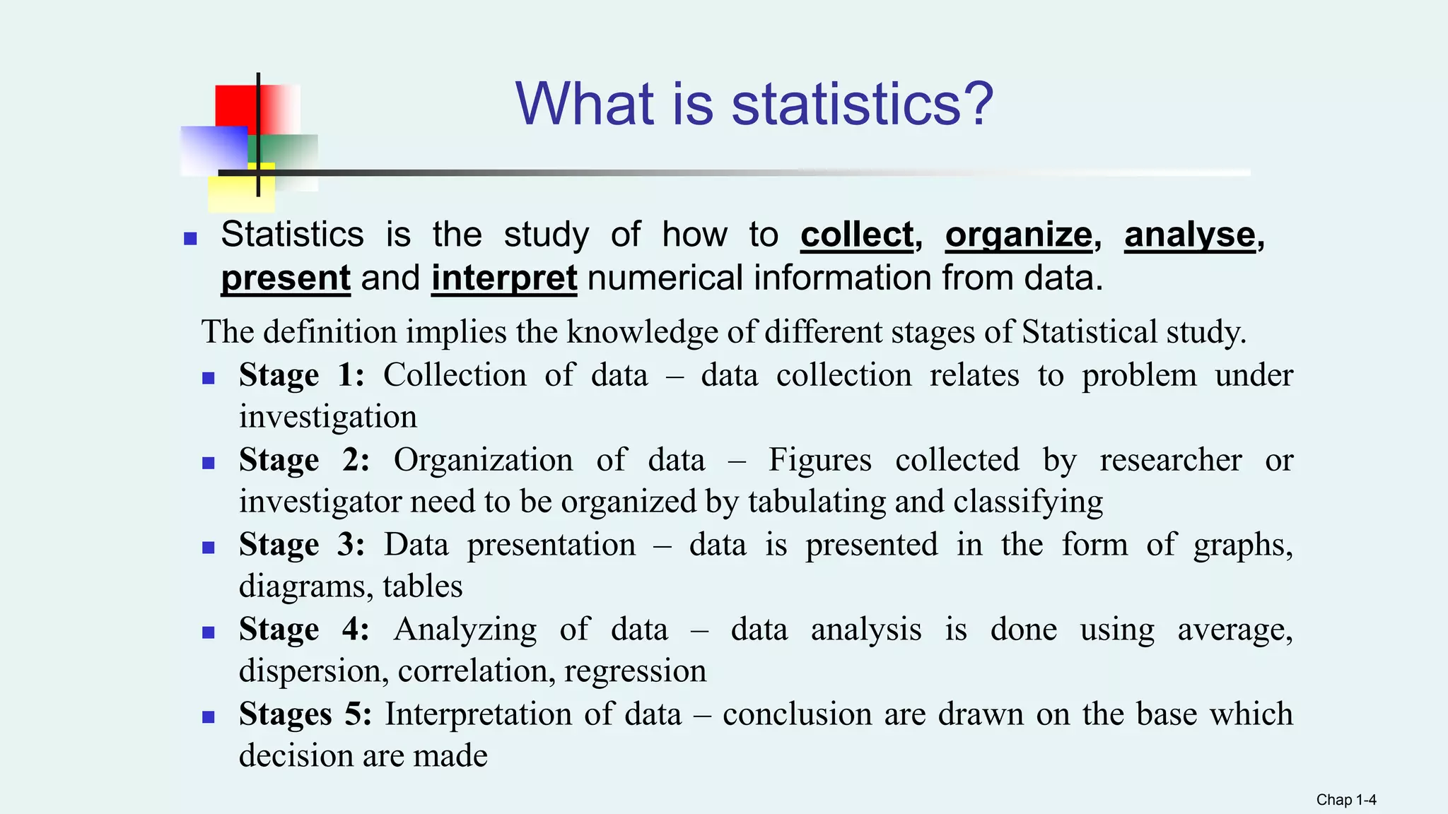 Statistics: Chapter One | PDF