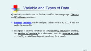 Statistics: Chapter One | PDF