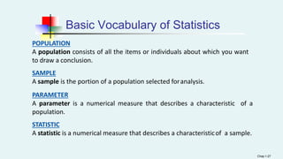 Statistics: Chapter One | PDF