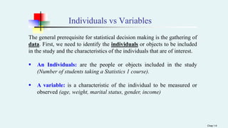 Statistics: Chapter One | PDF