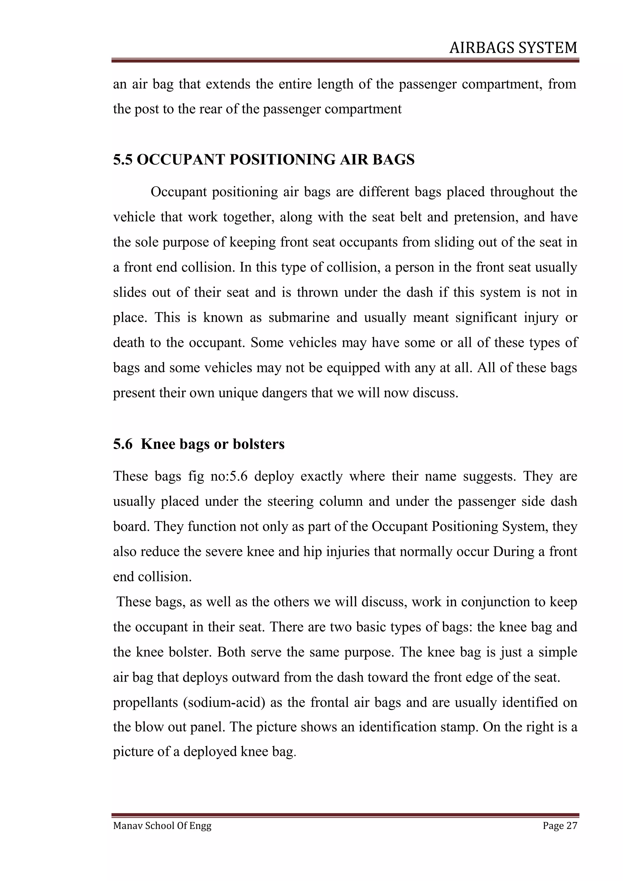 Air Bag System | PDF