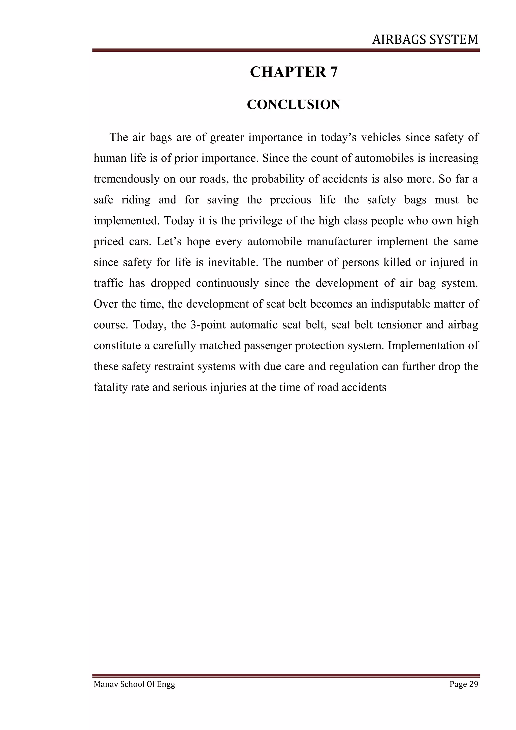 Air Bag System | PDF