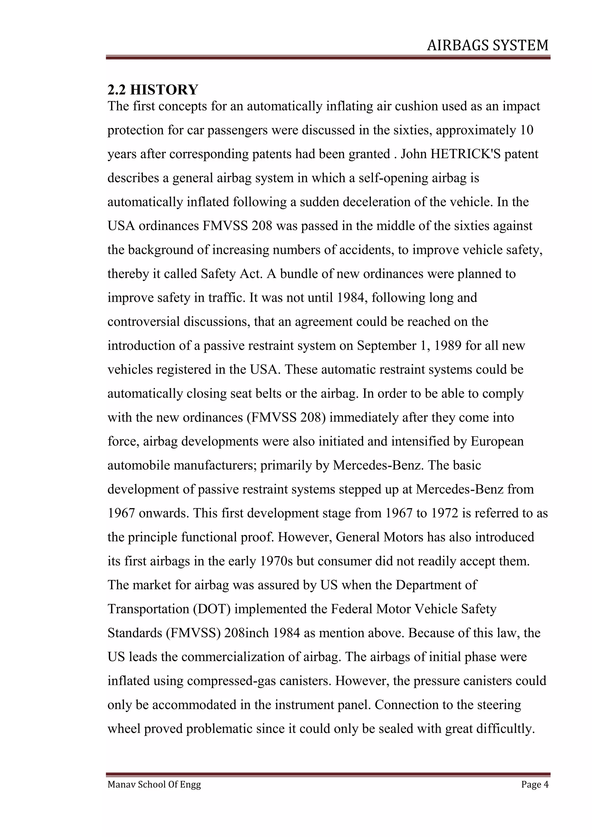 Air Bag System | PDF