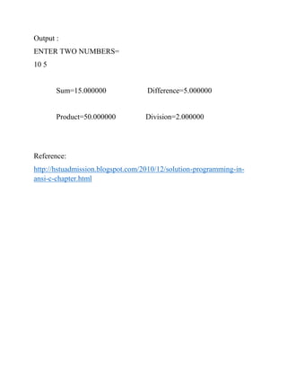 Chapter 1 : Balagurusamy_ Programming ANsI in C | PDF