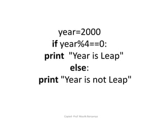 Chapter 1 - INTRODUCTION TO PYTHON -MAULIK BORSANIYA | PPTX