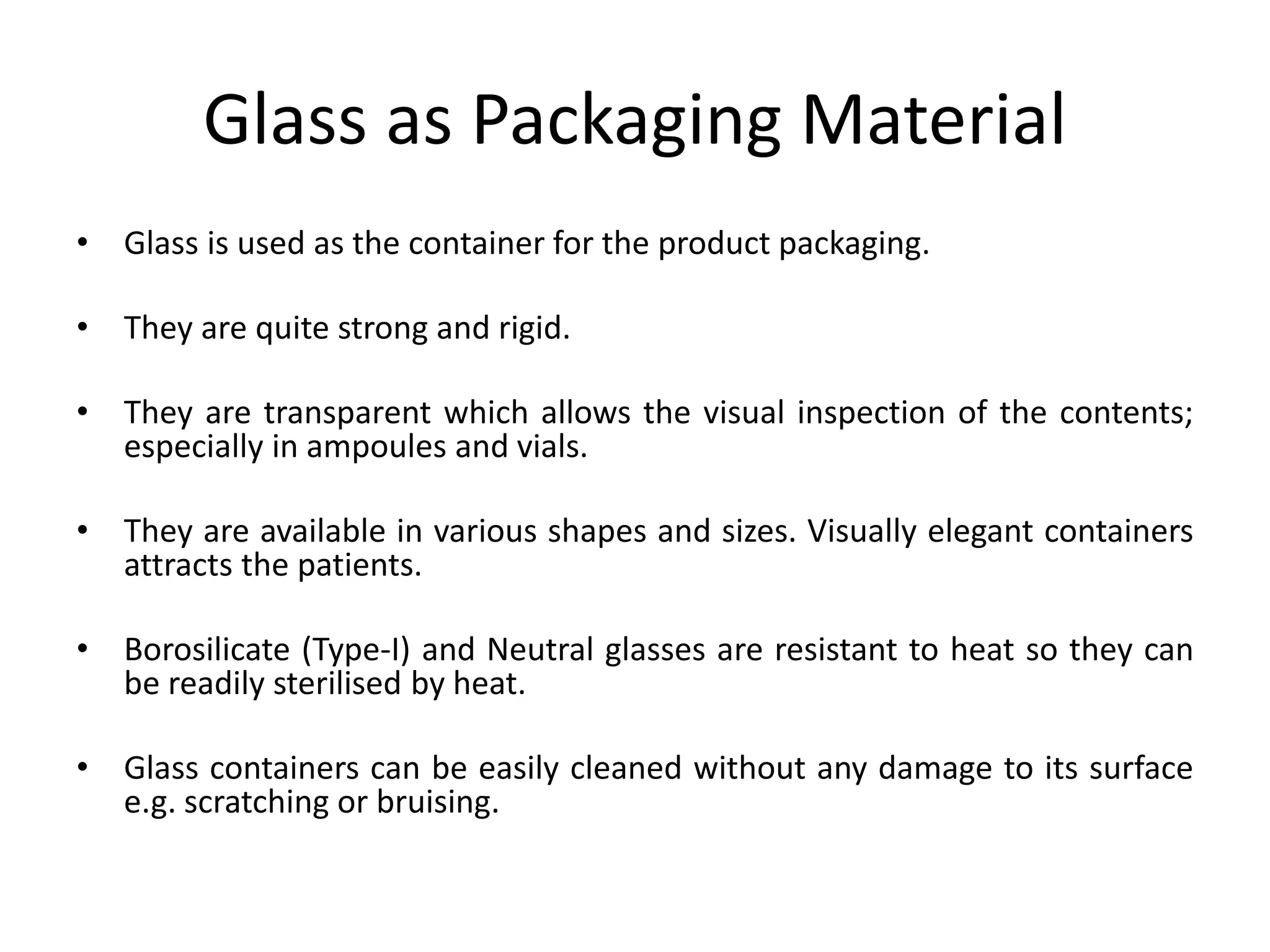Glass as Packaging Materials | PDF