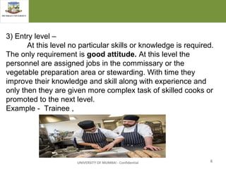 Introduction to Food Production Department | PPT