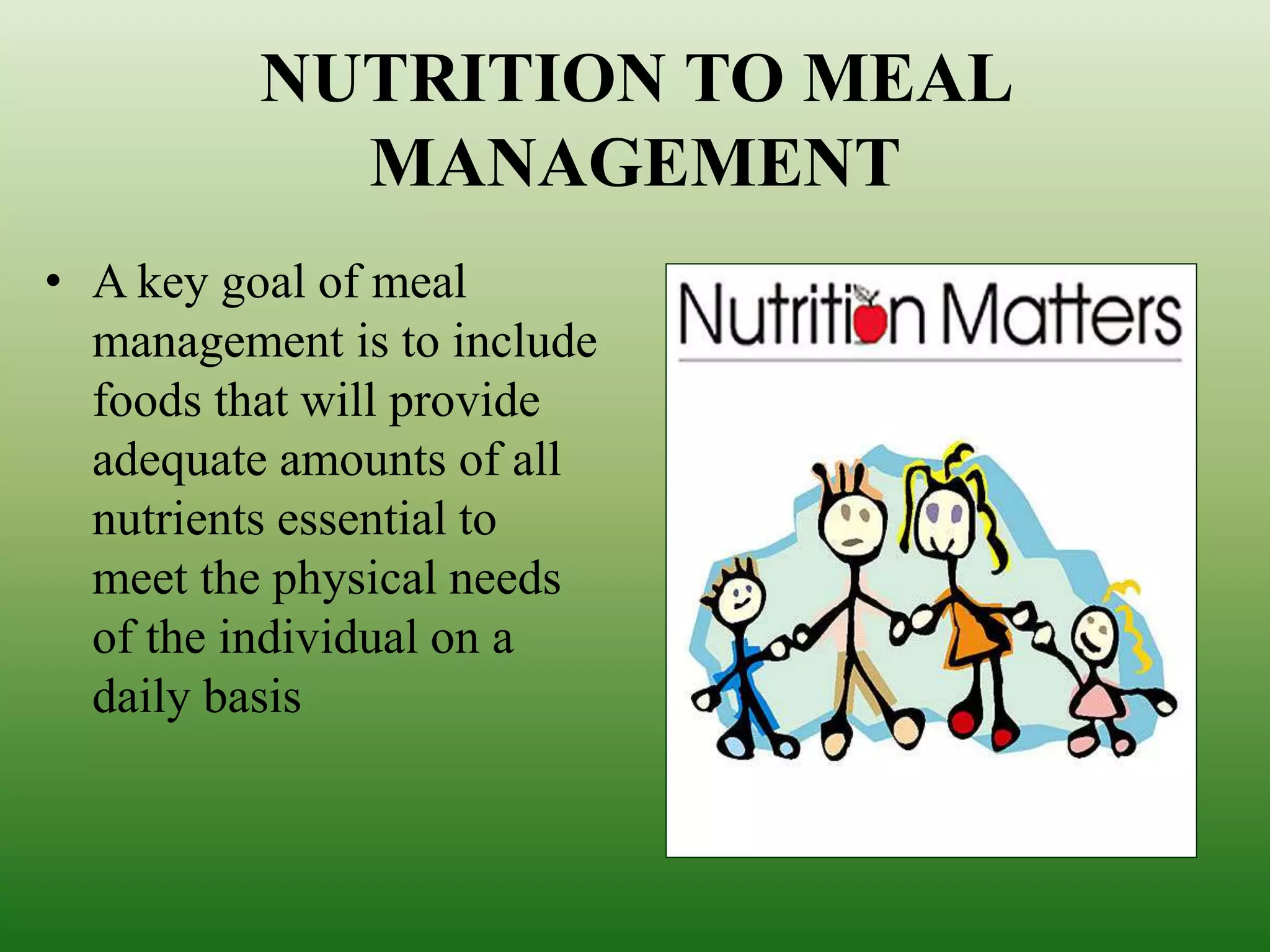 NUTRITION WITH MEAL MANAGEMENT | PPTX