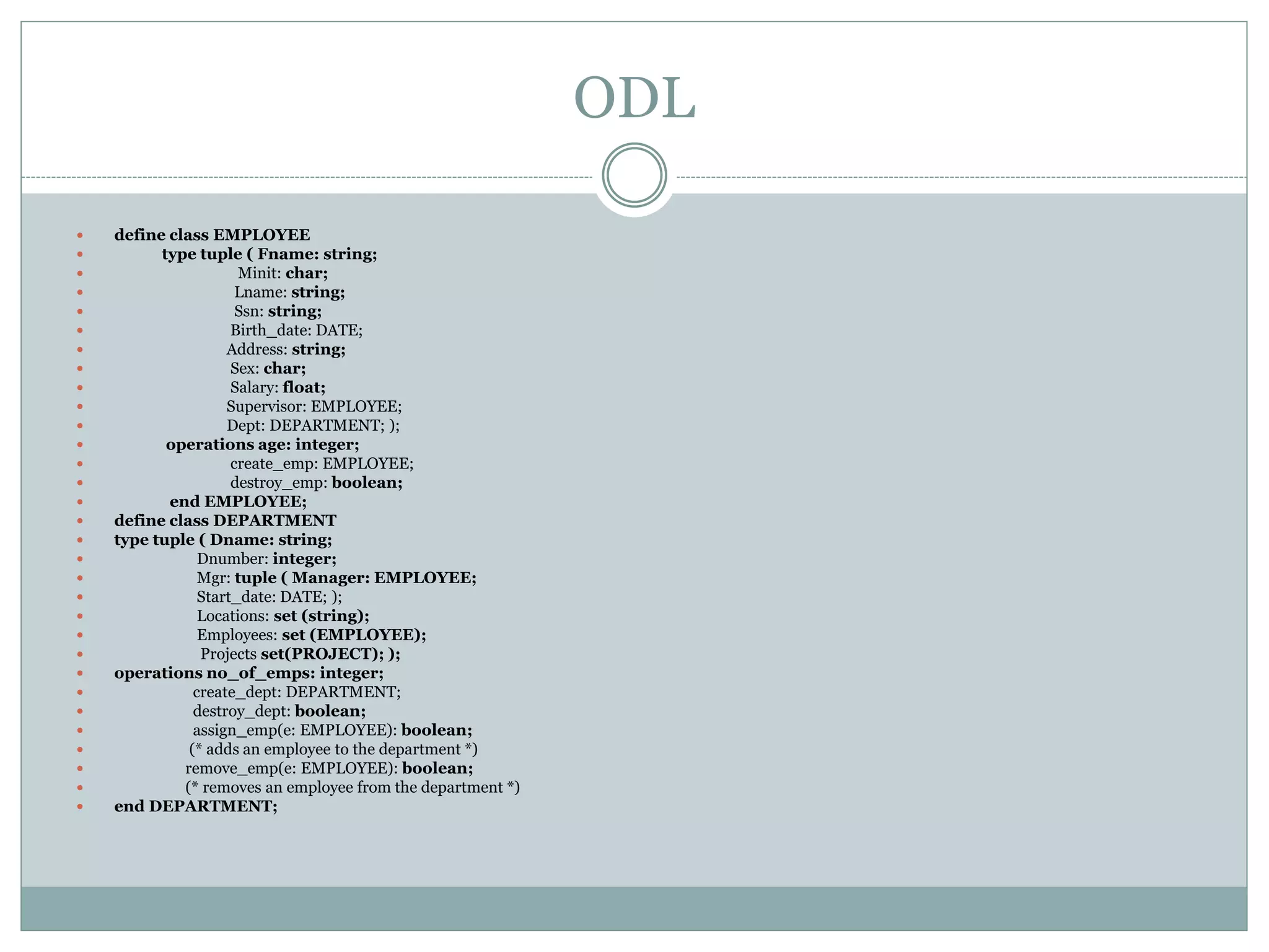 Object Oriented Database Concepts Ppt 9363