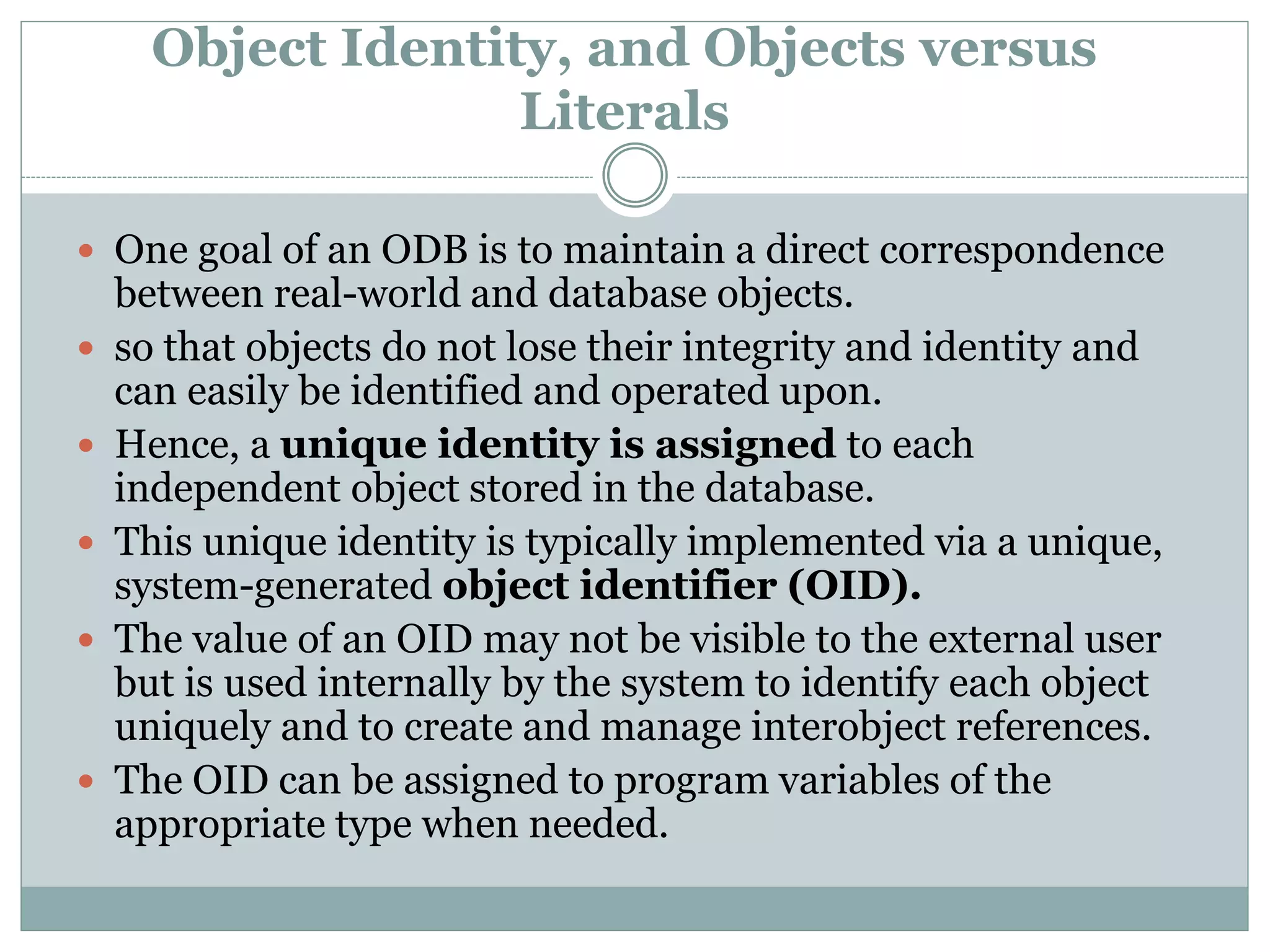 Object Oriented Database Concepts Ppt 1753