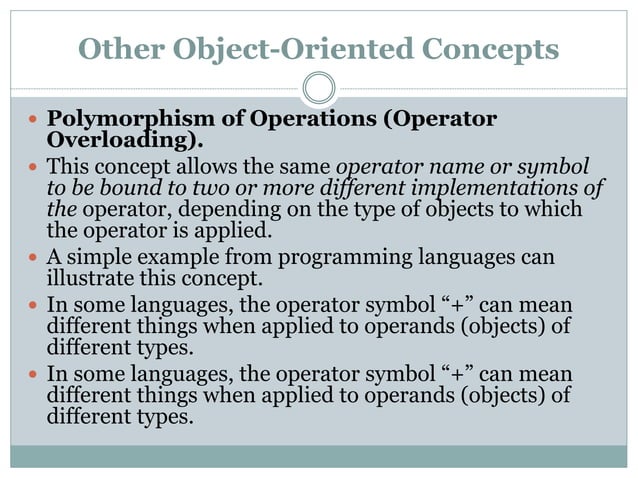 Object oriented database concepts | PPTX