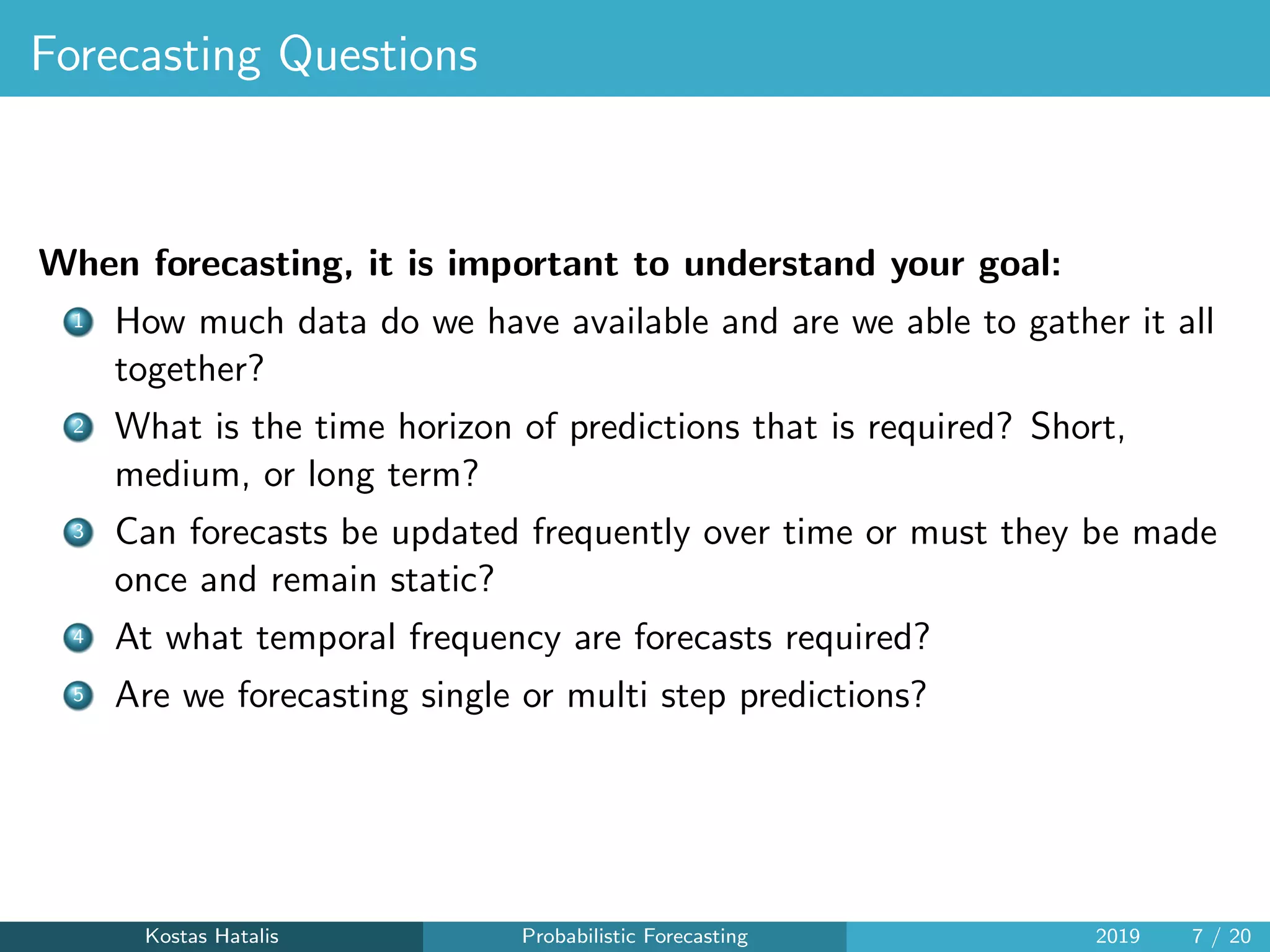Probabilistic Forecasting: How and Why? | PDF