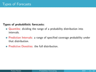 Probabilistic Forecasting: How and Why? | PDF