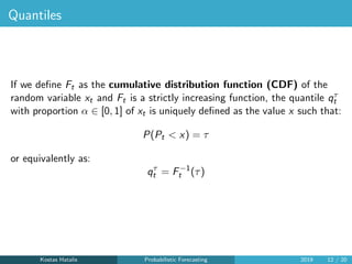 Probabilistic Forecasting: How and Why? | PDF