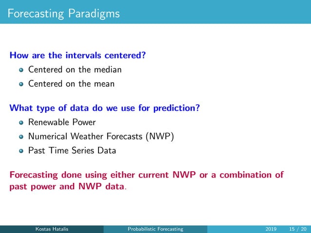 Probabilistic Forecasting: How and Why? | PDF