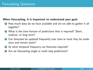 Probabilistic Forecasting: How and Why? | PDF