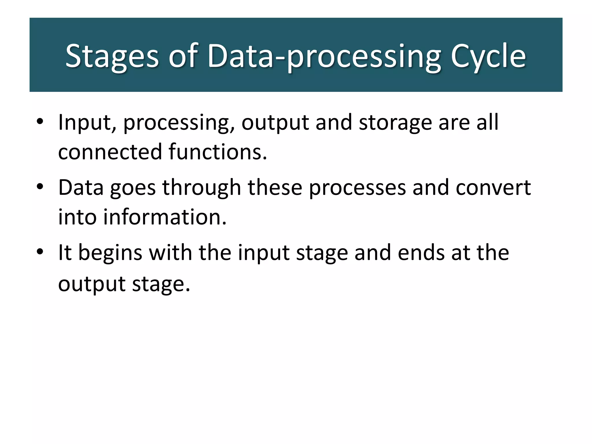 Data processing cycle , stages of data processing cycle. | PPTX Data processing cycle , stages of data processing cycle. | PPTX