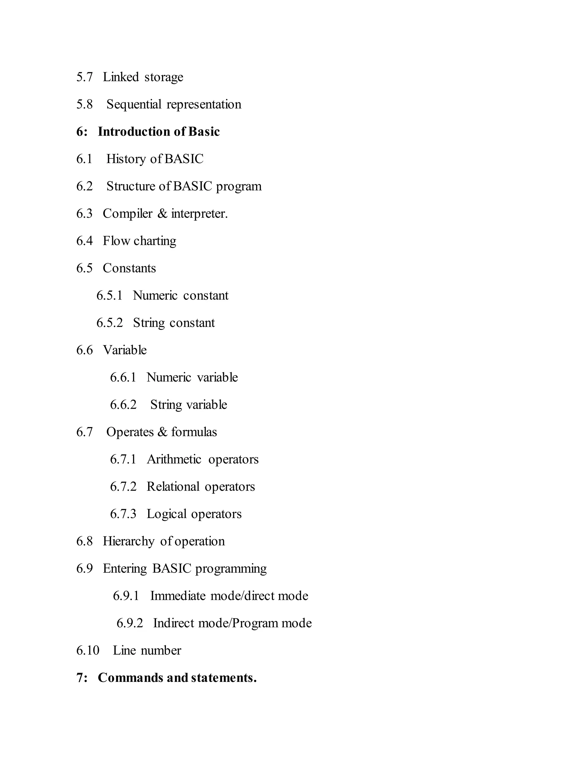 Computer Organization and BASIC Programming | PDF