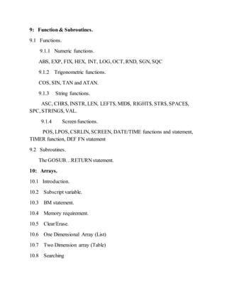 Computer Organization and BASIC Programming | PDF