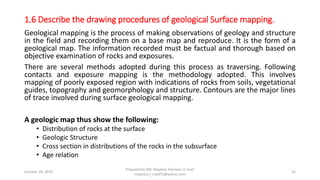 Understand the basic concept of Surface filed geology | PPT