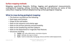 Understand the basic concept of Surface filed geology | PPT