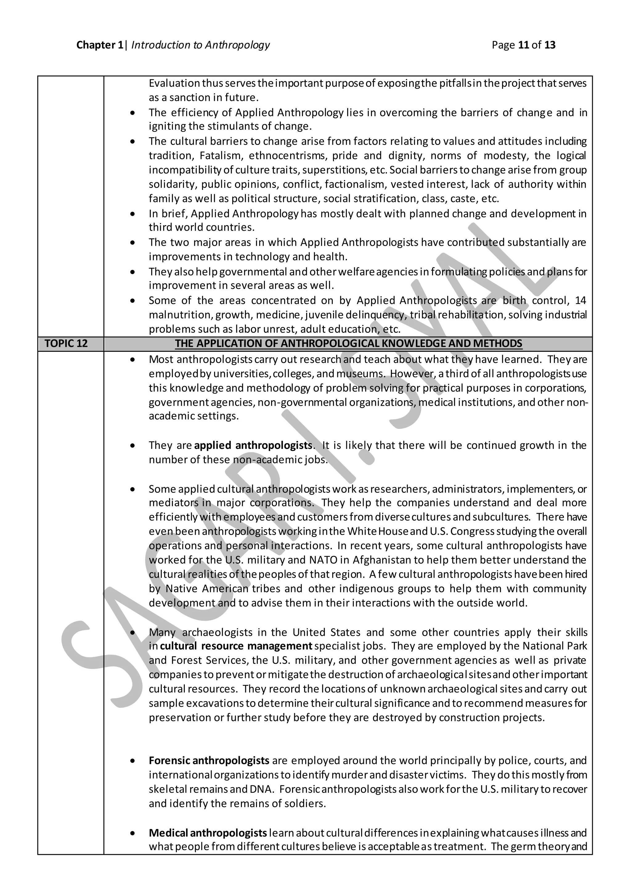 Chapter 1: Introduction to Anthropology | DOCX