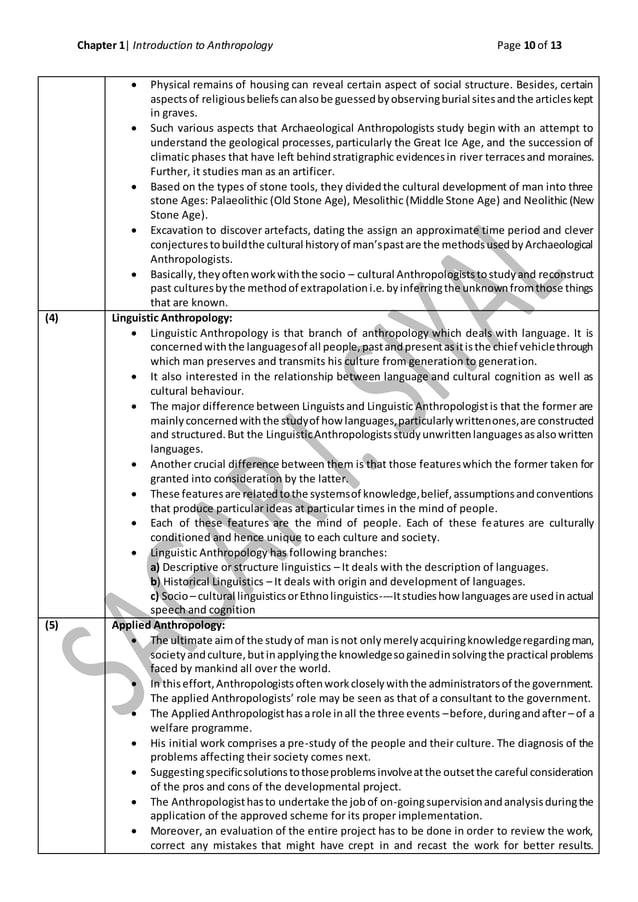 Chapter 1: Introduction to Anthropology | DOCX