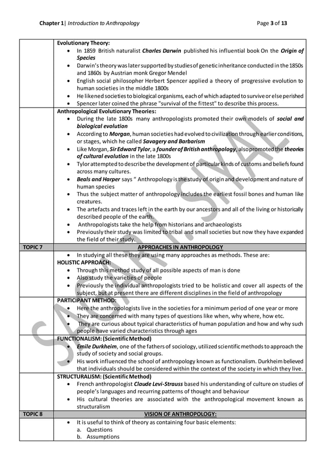 Chapter 1: Introduction to Anthropology | DOCX